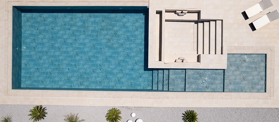 %100 Porselen Havuz Kaplama Malzemeleri Firuze Mix Villa Pool Project ...